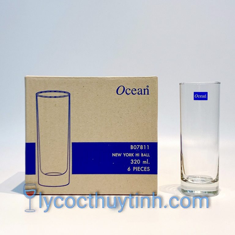 Bộ 6 Cốc Thủy Tinh Cao New York - B07811 - 320ml Ocean Thái