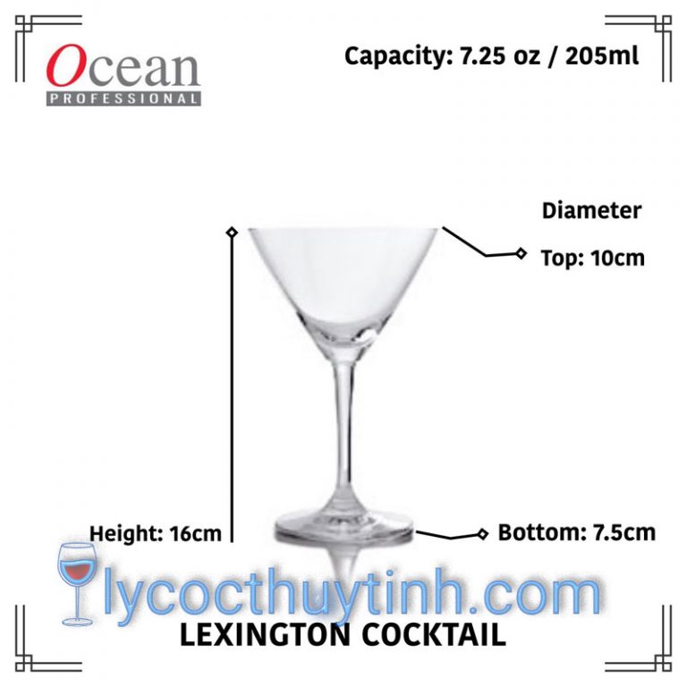 Ly Thủy Tinh Lexington Uống Cocktail -1019C07 - 205ml chính hãng ocean