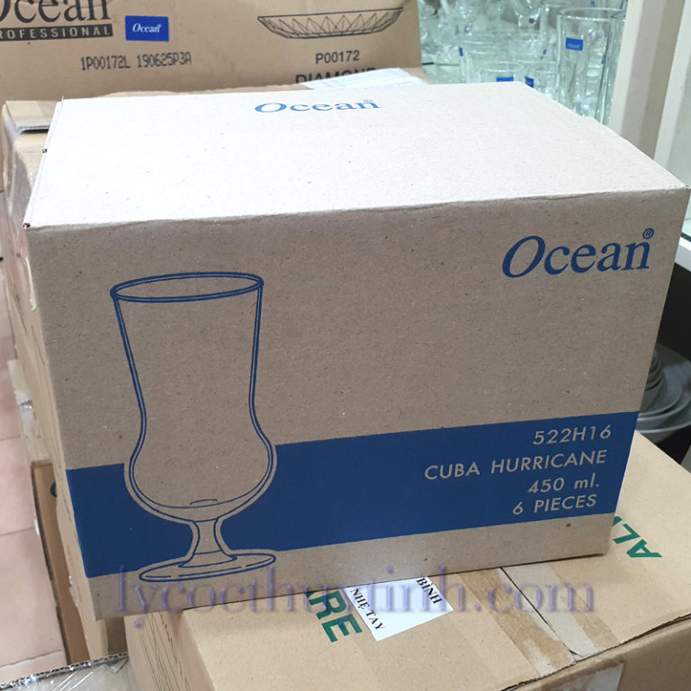 Bộ 6 Ly Thủy tinh Cuba Hurricane 450ml - 1522H16 hãng Ocean